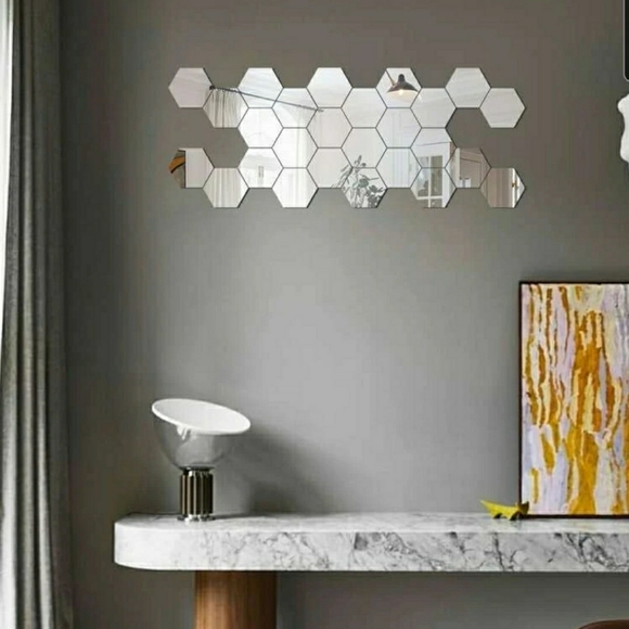 Accents | 222 New Self Adhesive Wall Mirror Sets | Poshmark
